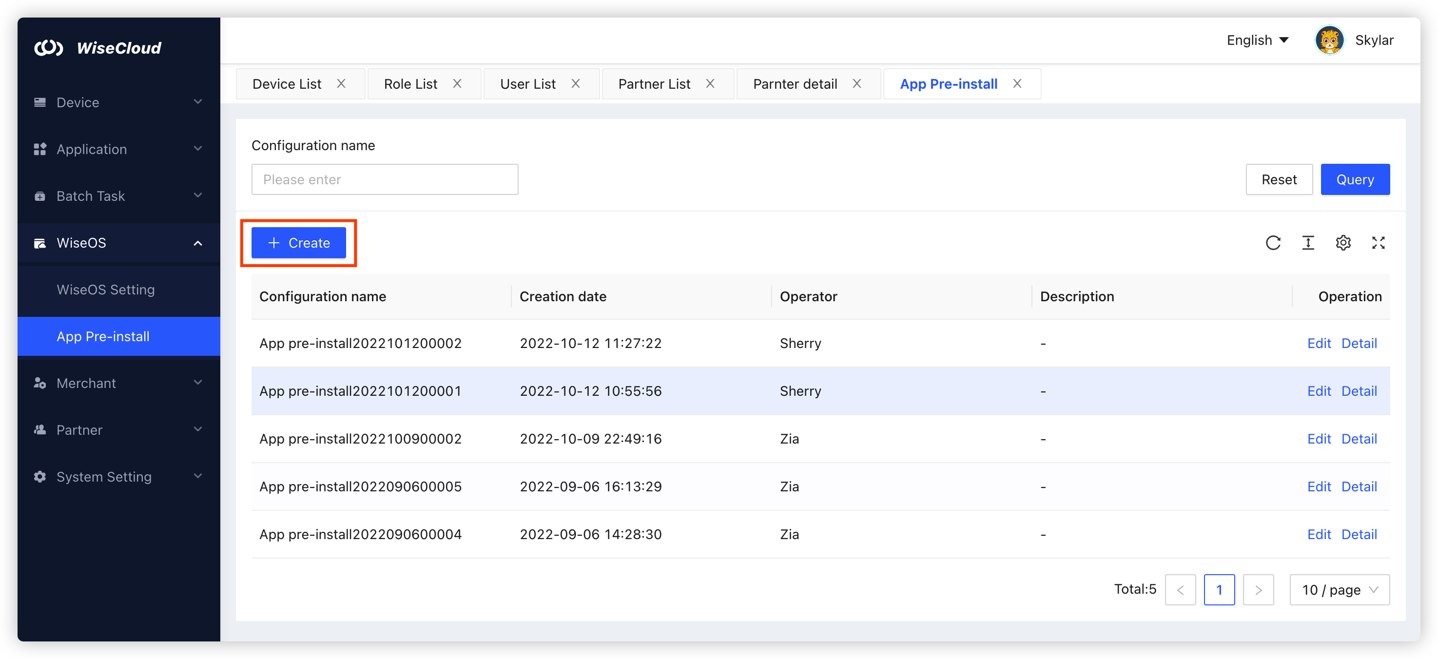 2 - Enter a name for the configuration file;