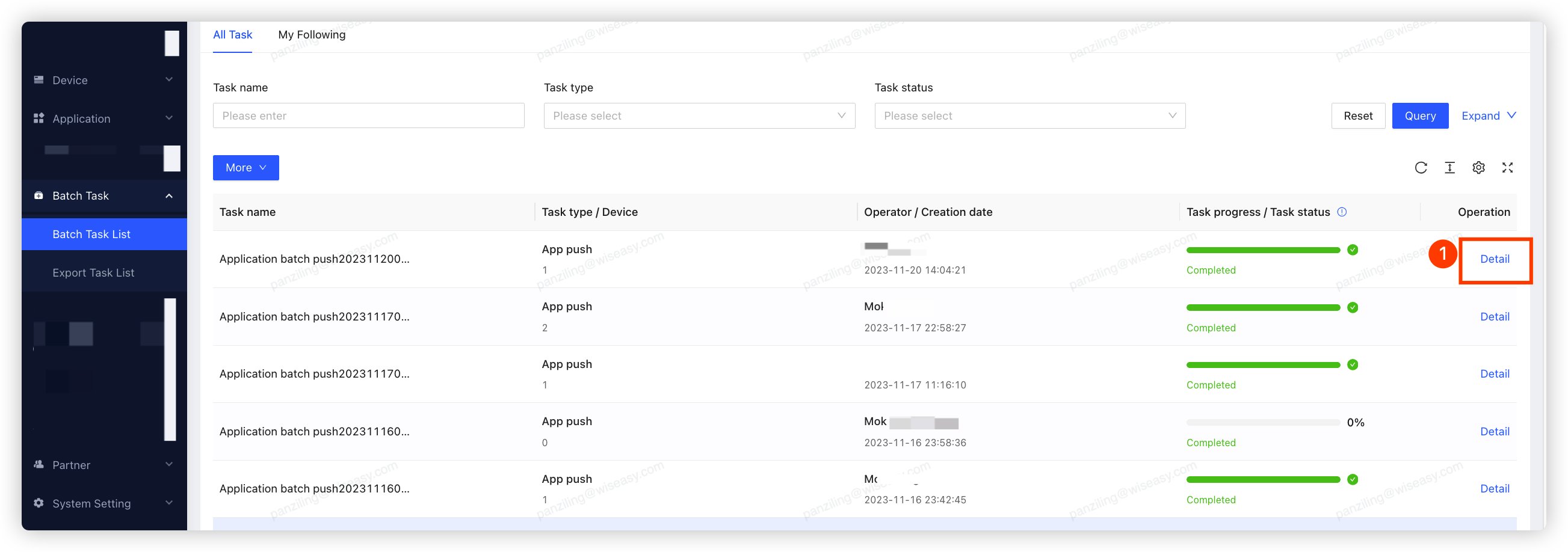 Step - 2 click 'Follow' to add the task to your following;