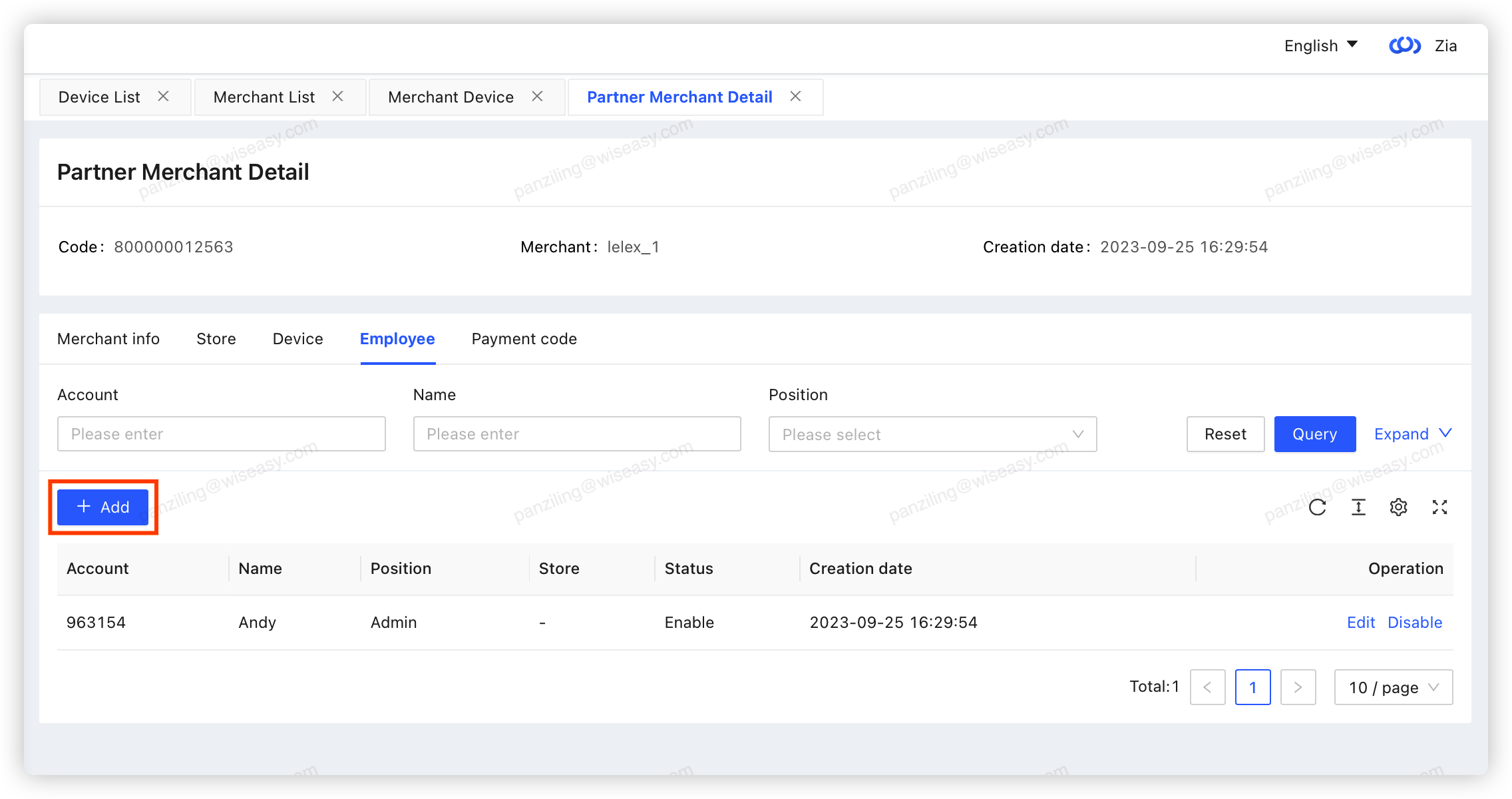 2 - Fill out the basic information of the employee for single addition ...