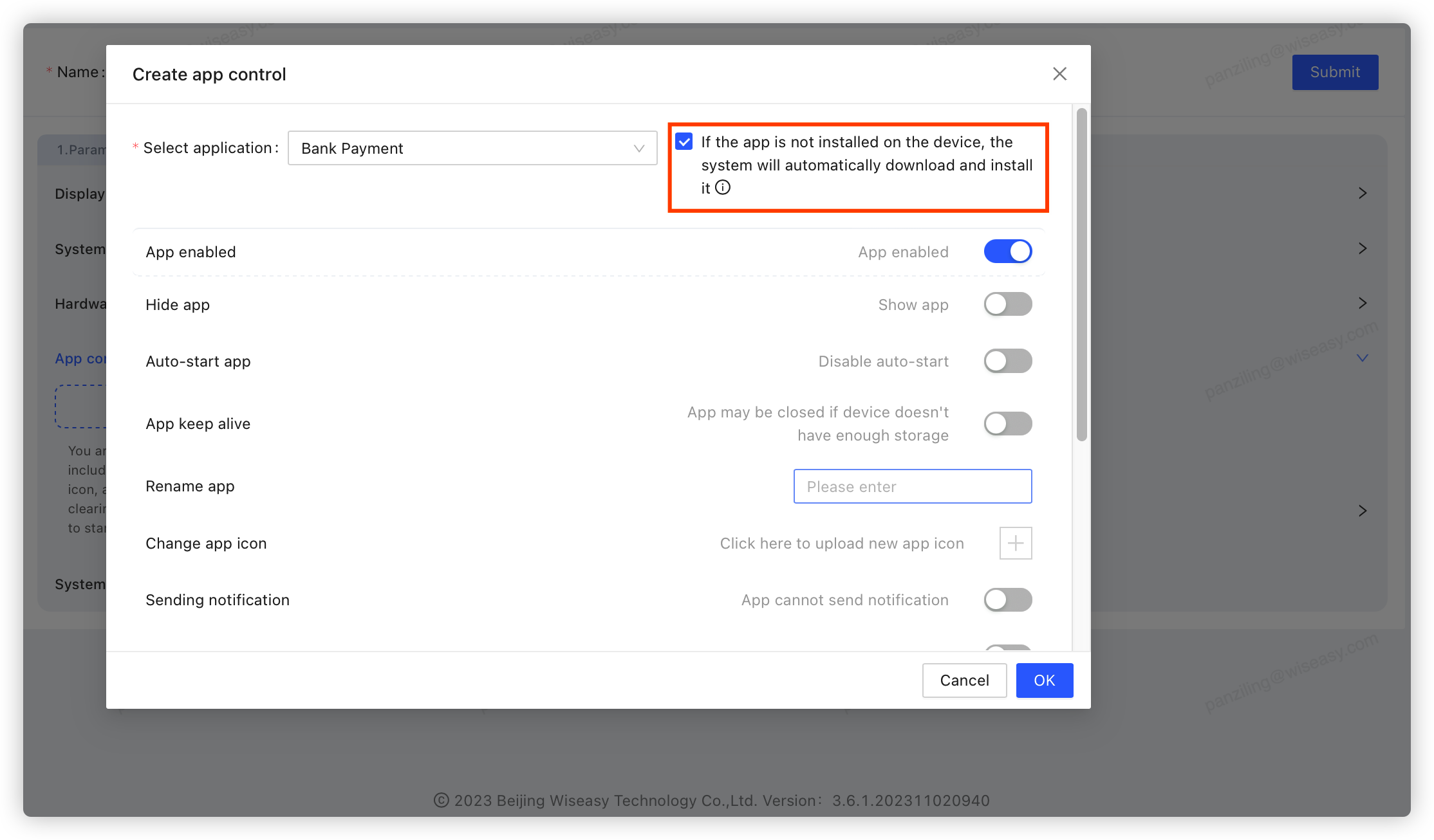 5) System Advanced Settings