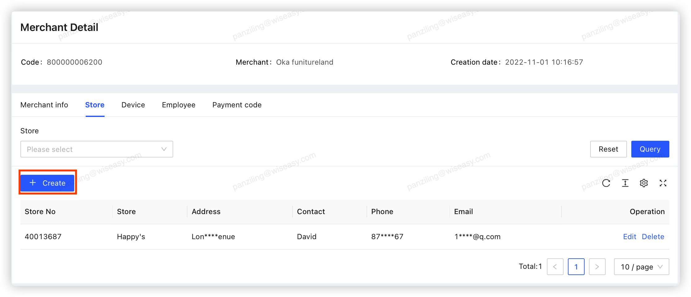 Step 2 - User can add a single one store by fill out the basic information or switch to the ...